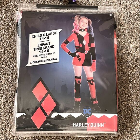 DC Comics | Costumes | Harley Quinn Halloween Costume Girls Xl 416 New ...